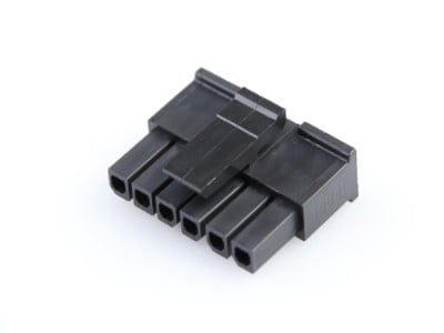 Micro-Fit 3.0 Receptacle Housing, Single Row, 12 Circuits, UL 94V-0, Low-Halogen Since Inception, Black