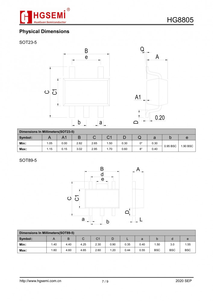 HG8805M5/TR datasheet page 7