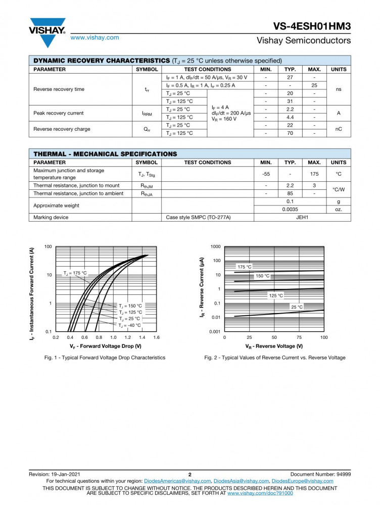VS-4ESH01HM3/8 datasheet page 2