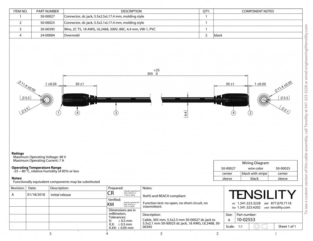Tensility International 10-02553 product drawing