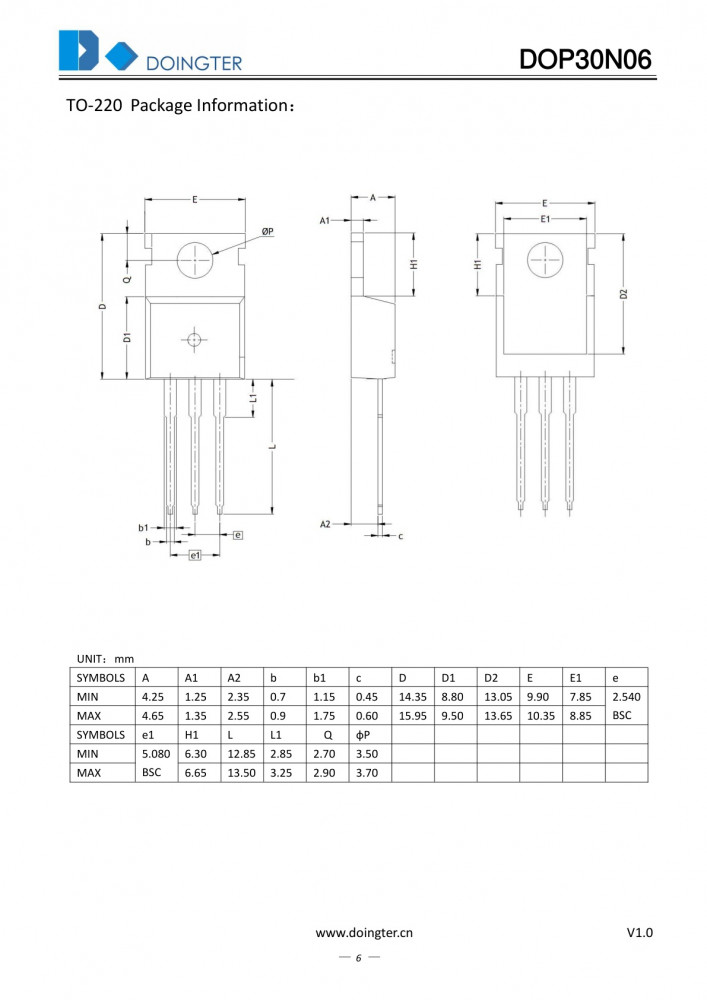 DOP30N06 datasheet page 6