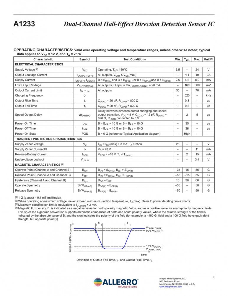 A1233 datasheet page 4