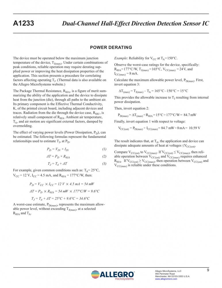 A1233 datasheet page 9