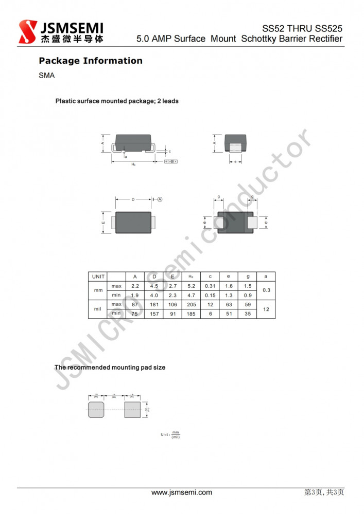 JSMSEMI SS54 datasheet page 3