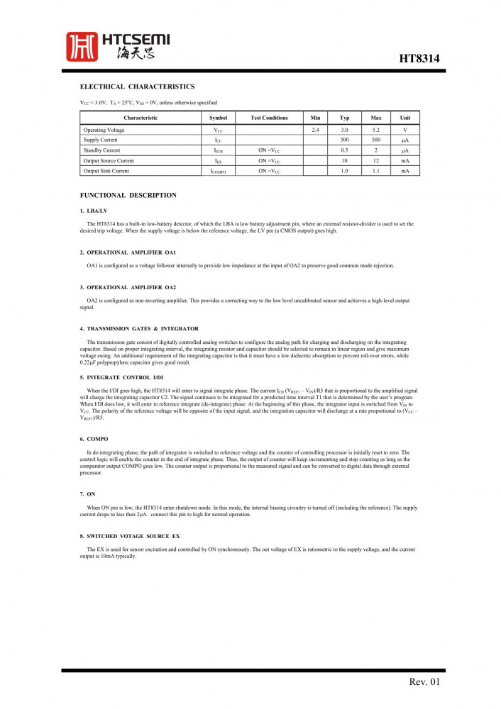 HT8314ARTZ datasheet page 3