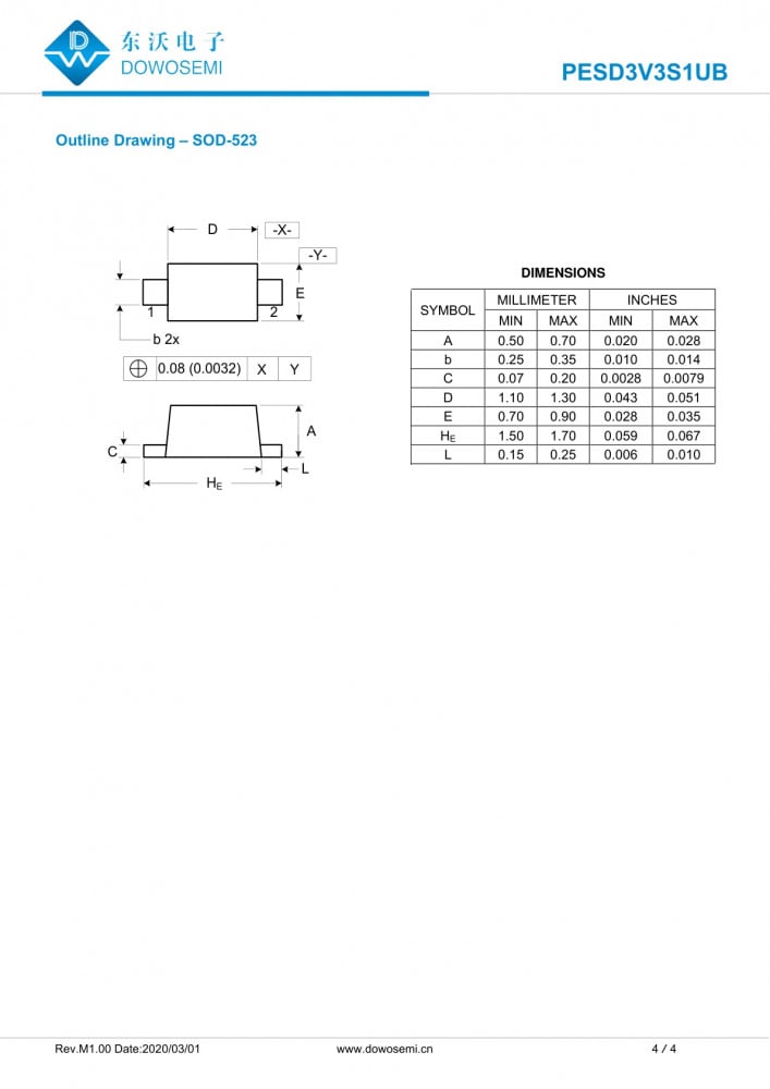 PESD3V3S1UB datasheet page 4