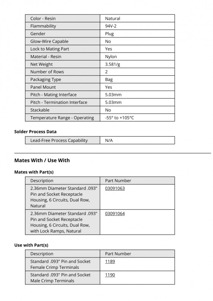 MOLEX technical document page 3