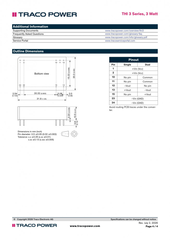THI 3 series technical document page 4