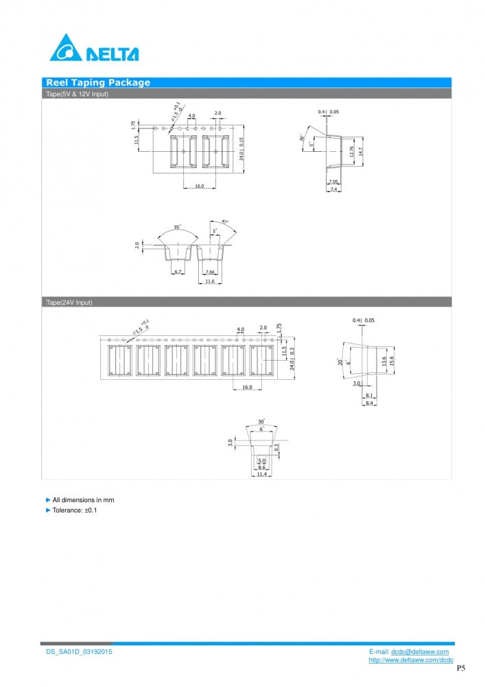 DELTA SA01D1212A datasheet page 5