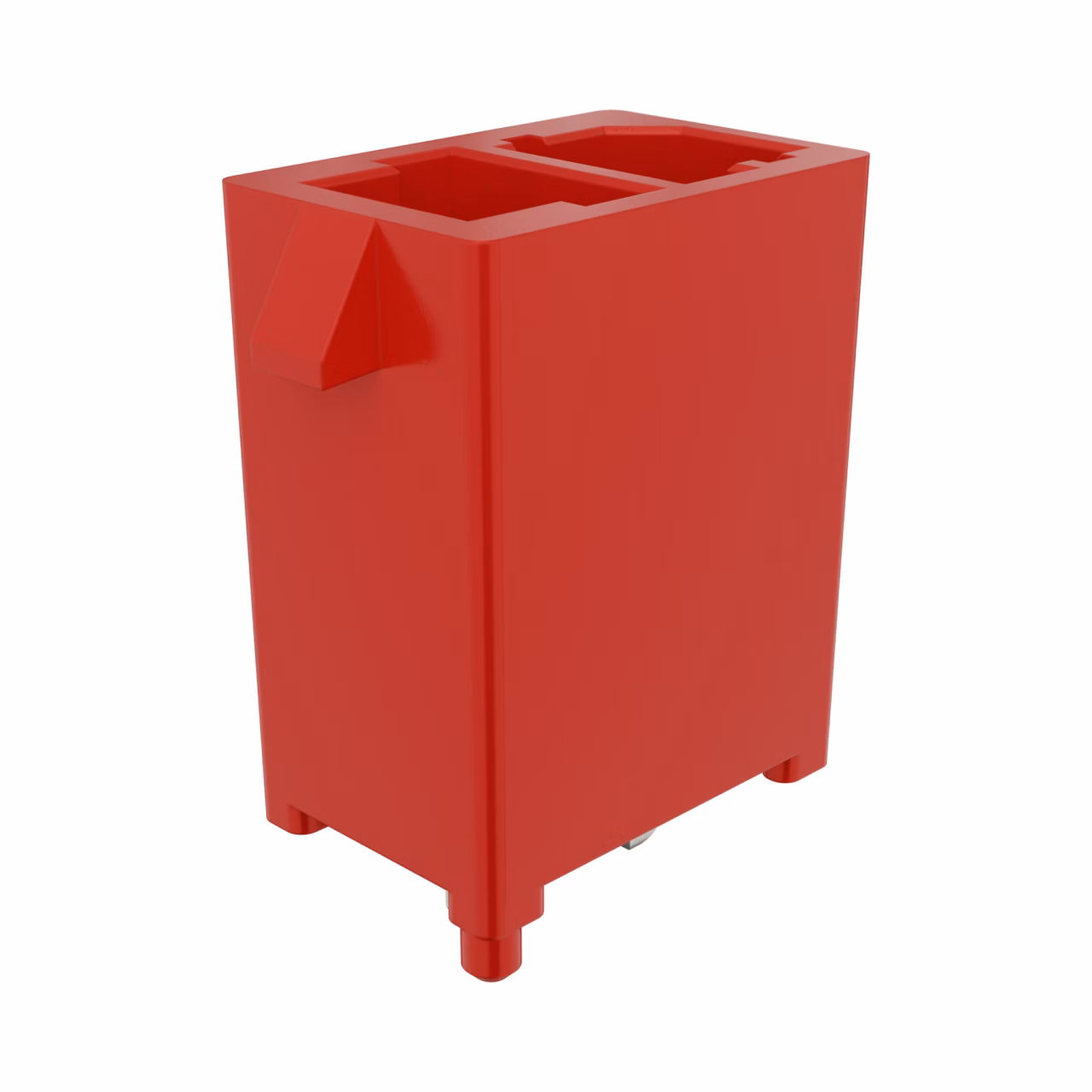 Mega-Fit Slim ColorLock Vertical Header without Crush Pegs, 5.70mm Pitch, Through Hole, Dual Row, 2 Circuits, Matte Tin (Sn) Plating, 2.93mm Tail Length, Glow-Wire Capable, Tray, Red for sale