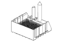 Impact 100 Ohm 6 Pair Vertical Backplane Header, Right Guided, Left Endwall, 14 Columns, 252 Circuits, Pin Length 4.90mm, Plated Through Hole Dimension 0.39mm, Lead-Free for sale