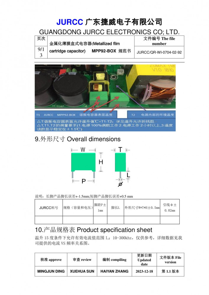 JURCC MPP92-BOX datasheet page 9