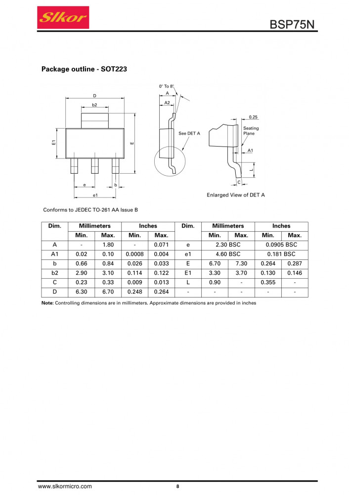 BSP75N datasheet page 8