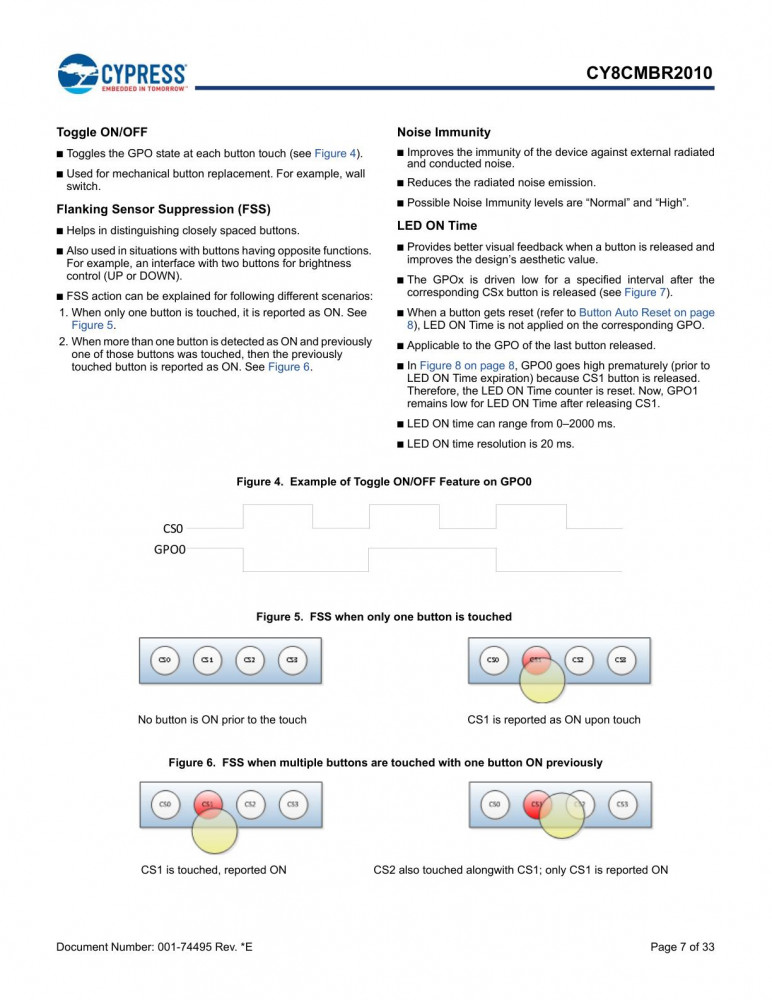 CY8CMBR2010 technical document page 8