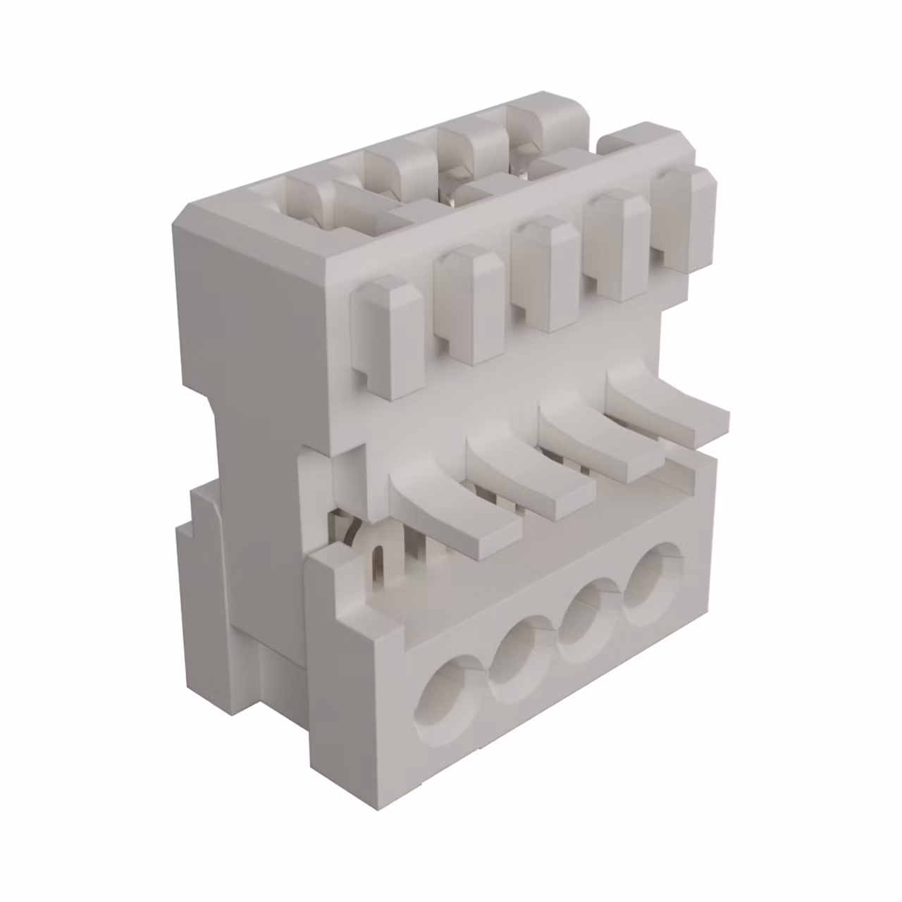 Appli-Mate RAST 2.5 Female Connector, 2.50mm Pitch, 4 Circuits, All Position Keys, 1 Closed and 1 Open Endwall for sale