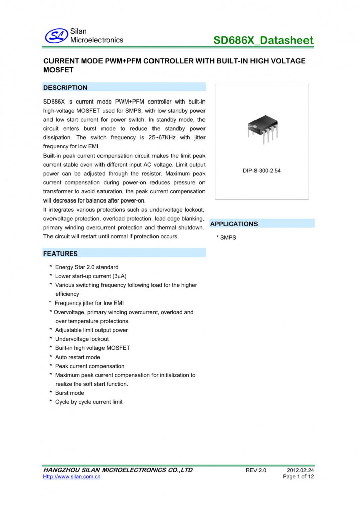 SD6861 datasheet page 1