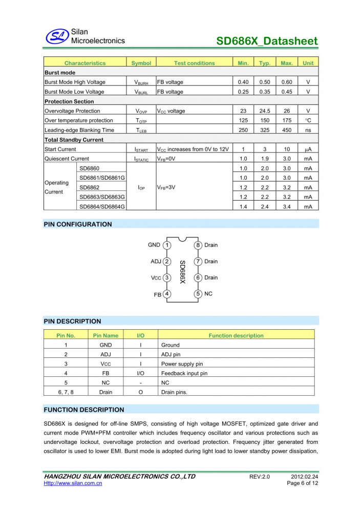 SD6861 datasheet page 6