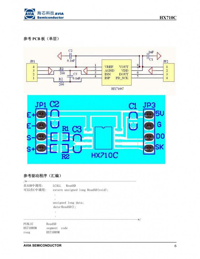 HX710C datasheet page 6
