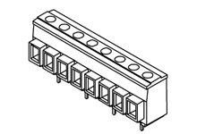 12.00mm Pitch Beau EuroMax Right-Angle PCB Header, Closed Ends, Black, 10 Circuits