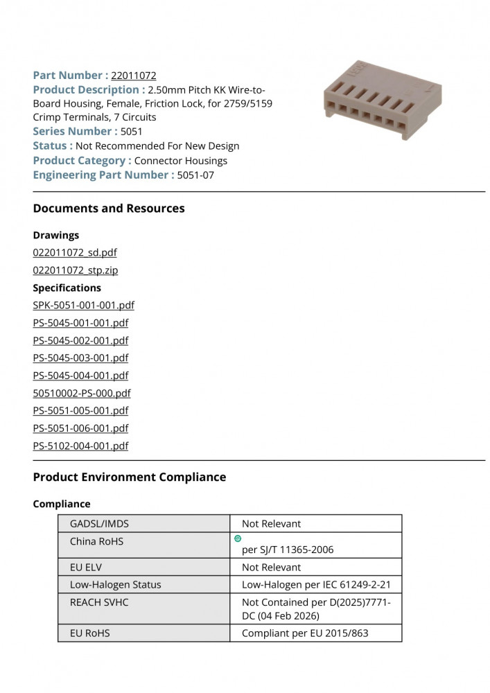 22011072 technical document preview, page 1