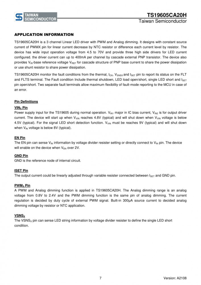 TS19605CA20H datasheet page 7