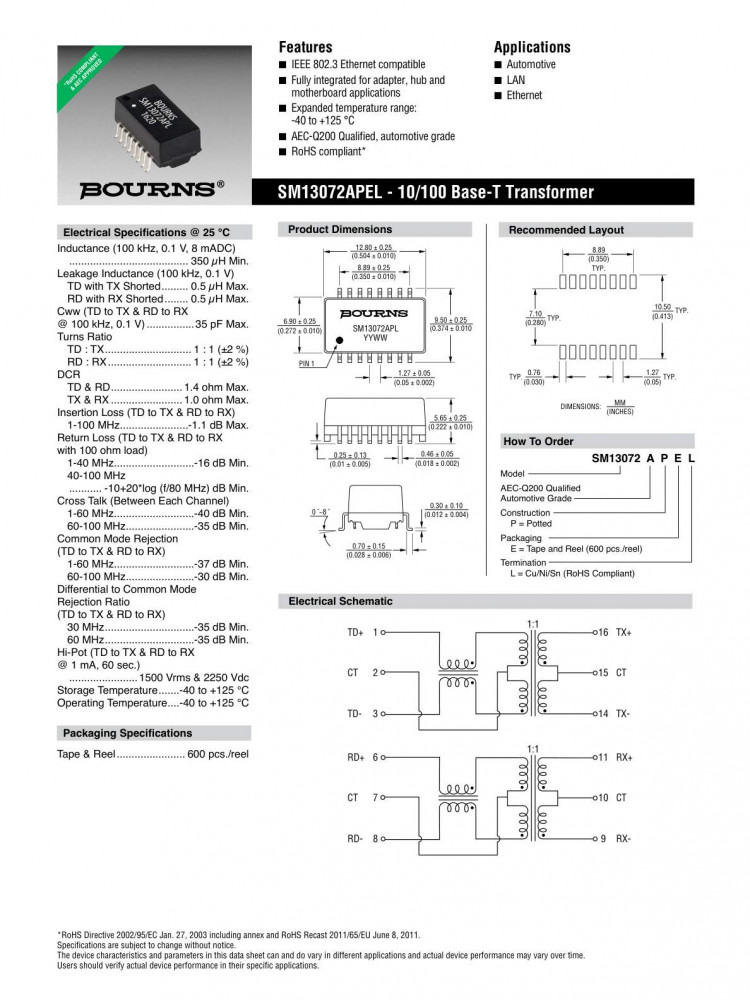 SM13072APEL datasheet page 1