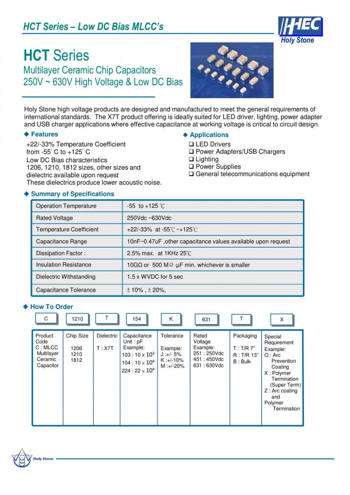IHHEC ceramic capacitor catalog page 2