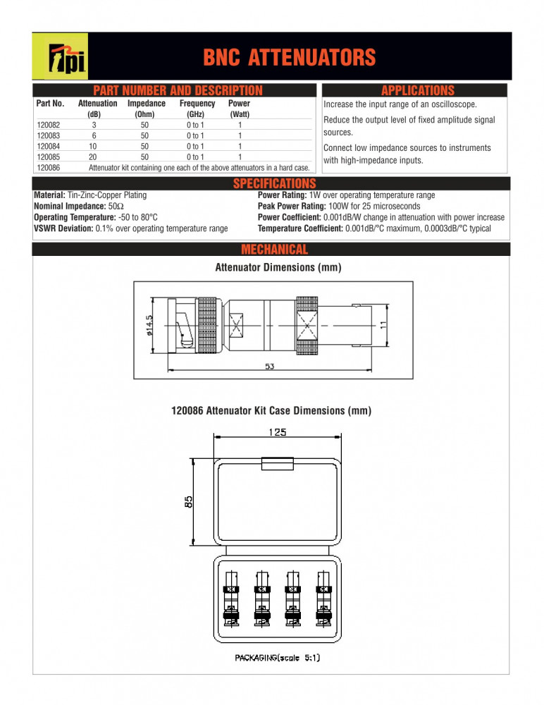LEA NETWORKS attenuator series documentation image