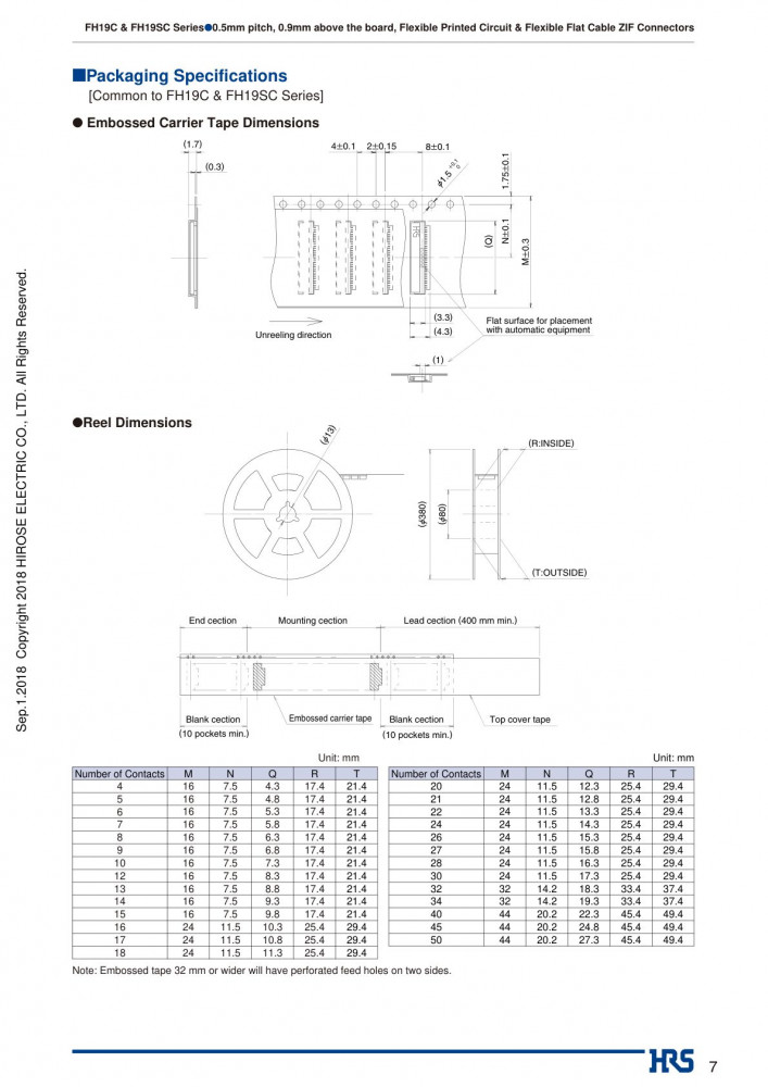 HRS FH19C series datasheet page 7
