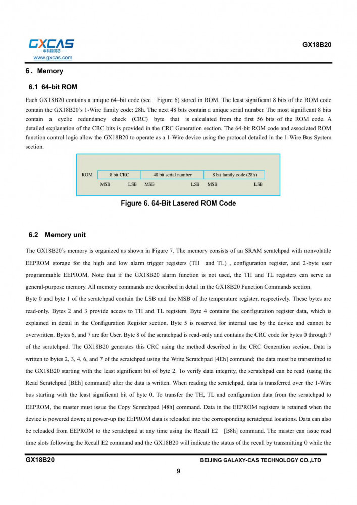 GX18B20S datasheet page 9