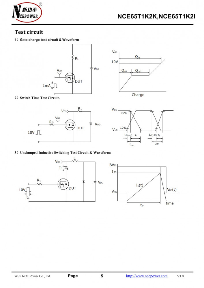 NCE65T1K2I datasheet page 5
