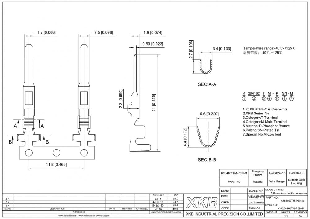 K284162TM-PSN-M product drawing