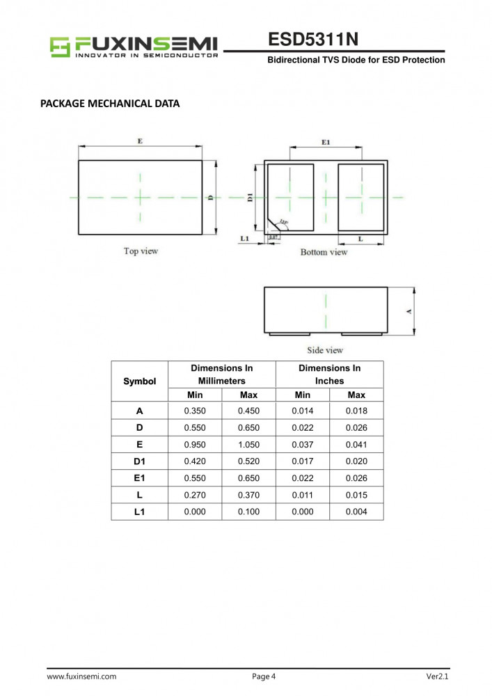 ESD5311N datasheet page 4