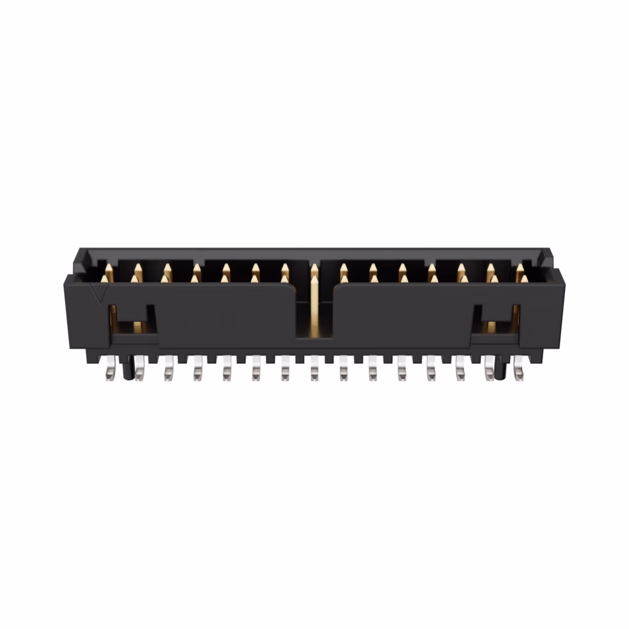 2.00mm Pitch, Milli-Grid PCB Header, Dual Row, Vertical, Surface Mount, Shrouded, 30 Circuits, 0.76µm Gold (Au) Plating, Dual Side Slots, Dual Friction Locks, Center Polarization, with Pegs, Tape and Reel for sale