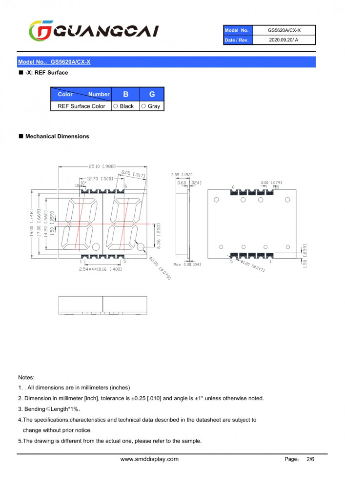 GS5620AW-G datasheet page 2