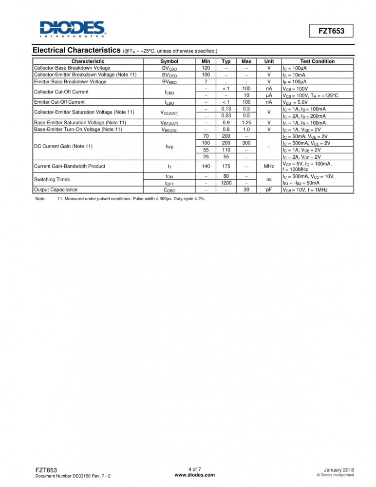 FZT653TA datasheet page 4