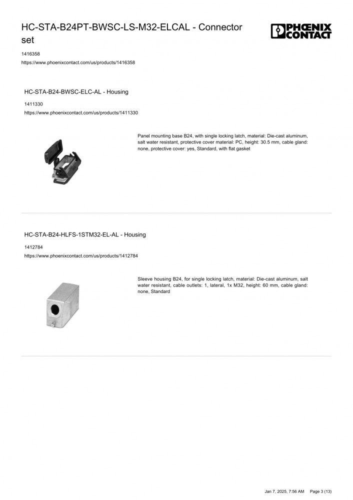 Phoenix Contact 1416358 technical document page 3