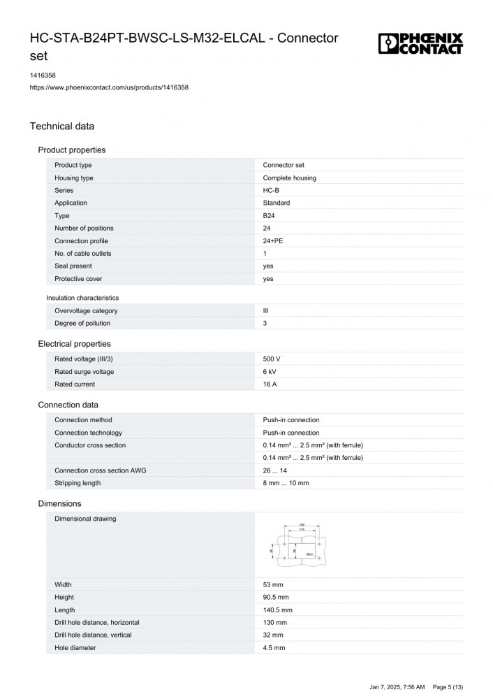 Phoenix Contact 1416358 technical document page 5