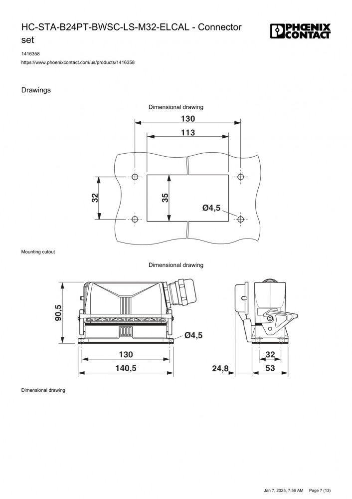 Phoenix Contact 1416358 technical document page 7