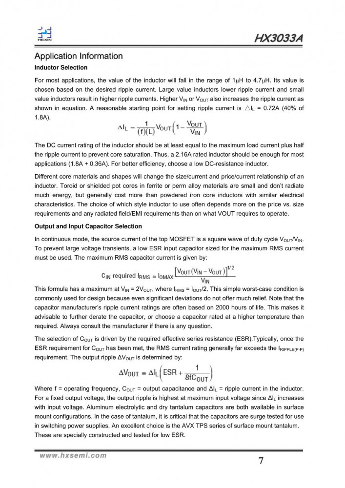 HX3033A-AFC datasheet page 7