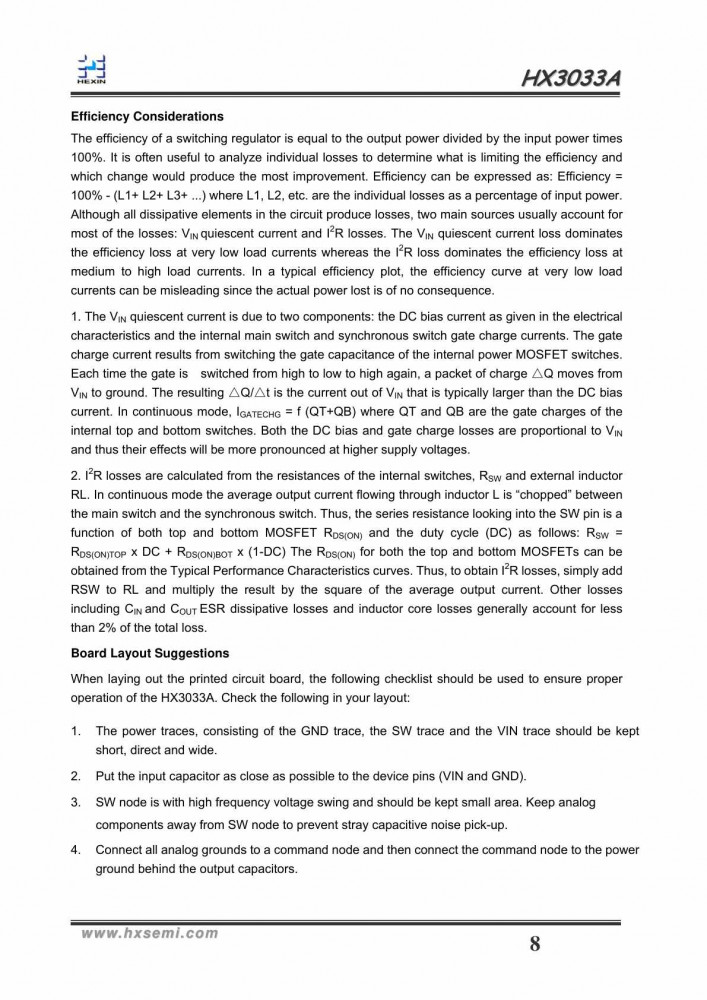HX3033A-AFC datasheet page 8