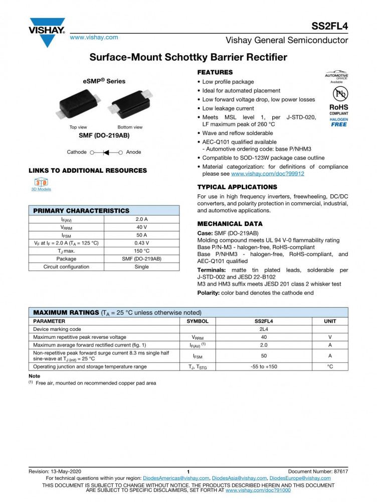 SS2FL4 datasheet page 1
