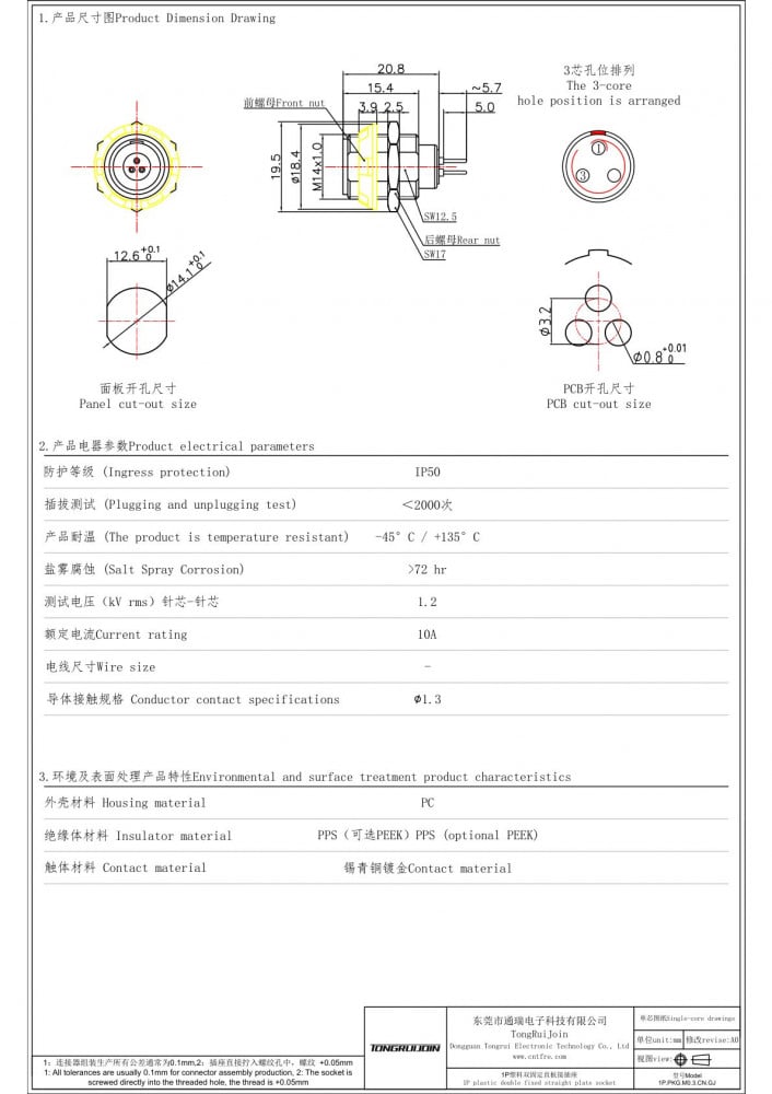 LICQ 1P.PKG.M0.3.CN.GJ technical drawing and specification page