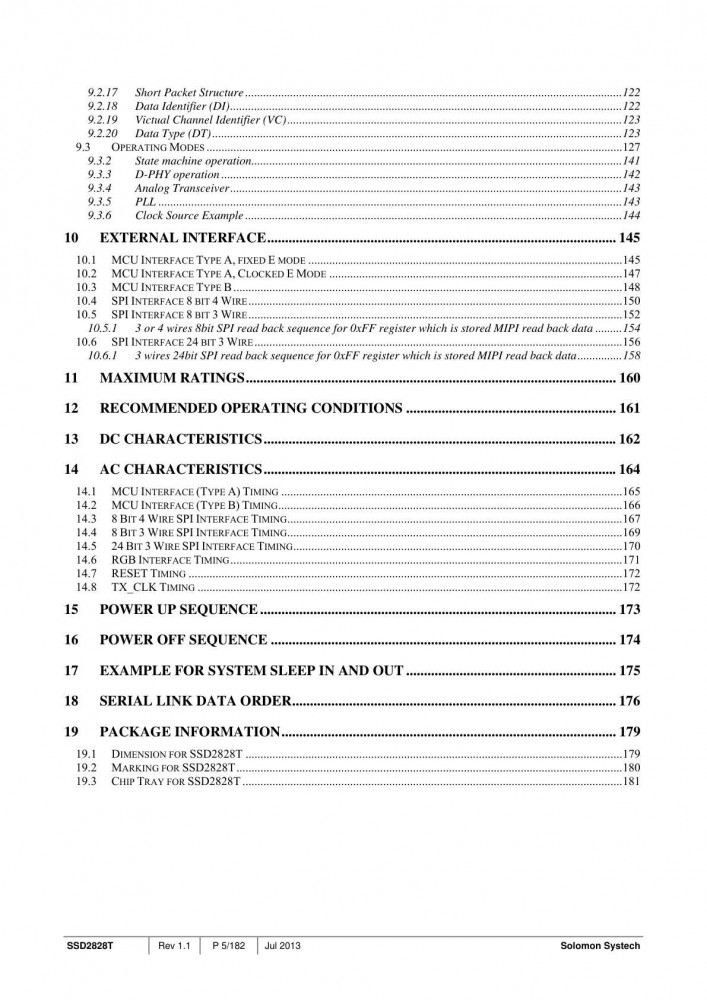 SSD2828T technical document page 5