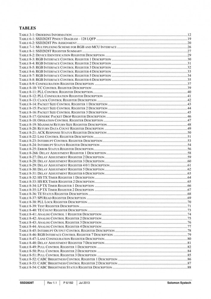 SSD2828T technical document page 6