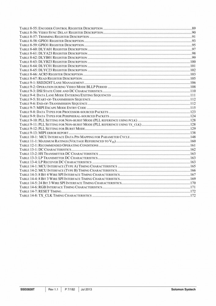 SSD2828T technical document page 7