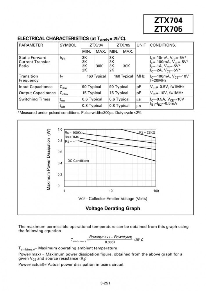 ZTX705 datasheet page 2