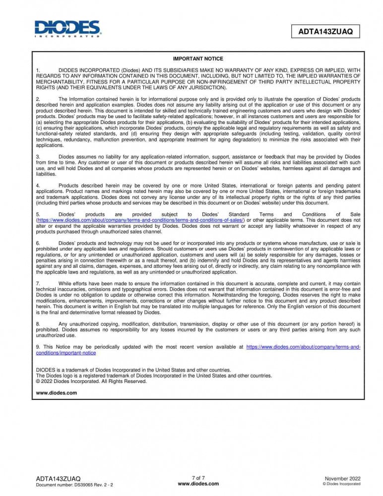 ADTA143ZUAQ-7 datasheet page 7