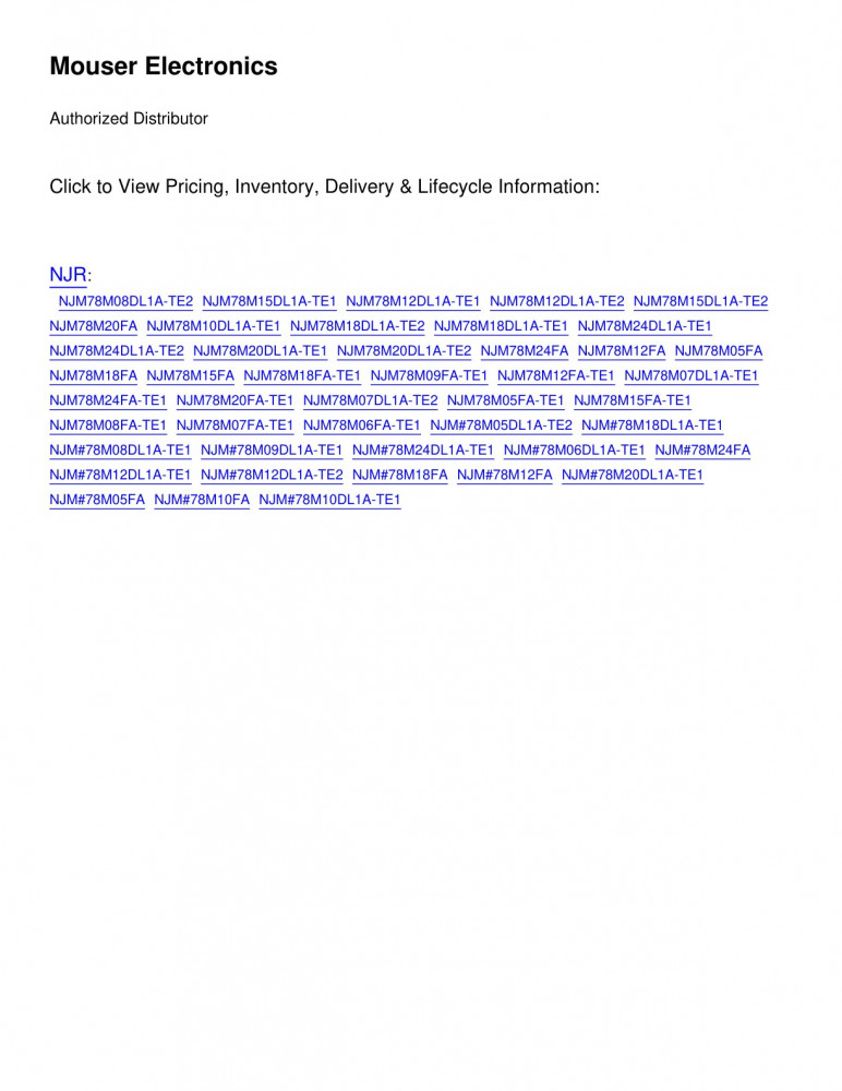 NJM78M05FA datasheet page 10