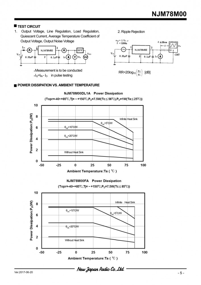 NJM78M05FA datasheet page 5